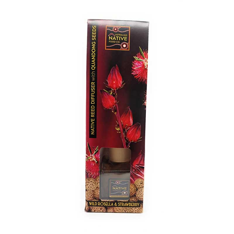 Native Reed Diffuser with Quandong Seeds | Wild Rosella & Strawberry | ANFC